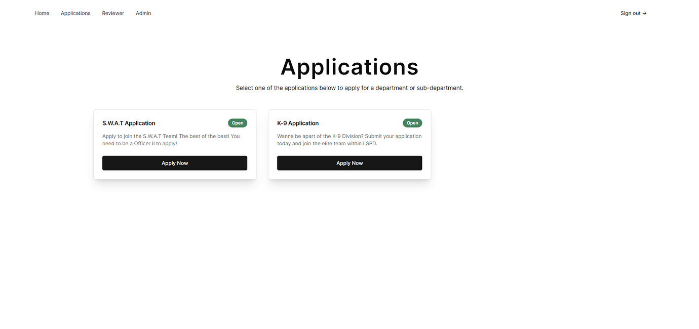 [WEB][FREE] Department Application Central - FiveM Releases - Cfx.re ...