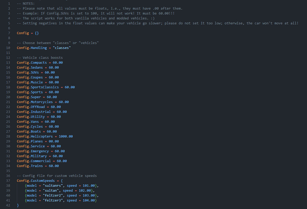 [FREE] [UPDATE 2.0] Standalone Vehicle Class & Separate Speed Boost Resource - FiveM Releases ...