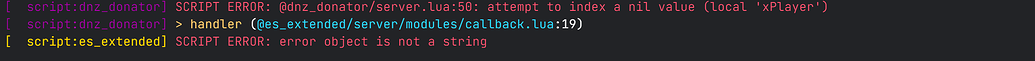 [SOLVED] Script Error xPlayer....please help me - ES/ESX - Cfx.re Community
