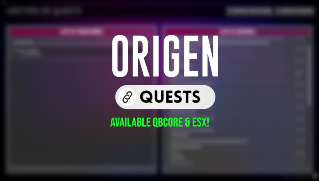 Origen Quests - Available QBCore & ESX! - FiveM Releases - Cfx.re Community