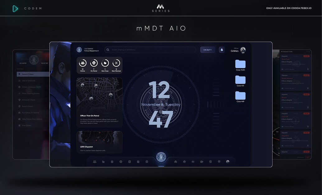 CodeM mMDT All In One (Most Detailed MDT) - FiveM Releases - Cfx.re ...