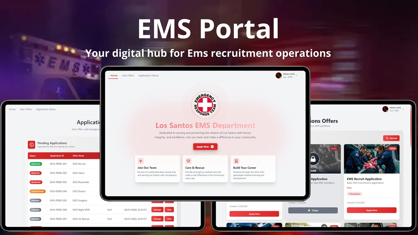 Fivem Lspd/EMS Portal script (QBCore/Qbox/Esx) - FiveM Releases - Cfx ...