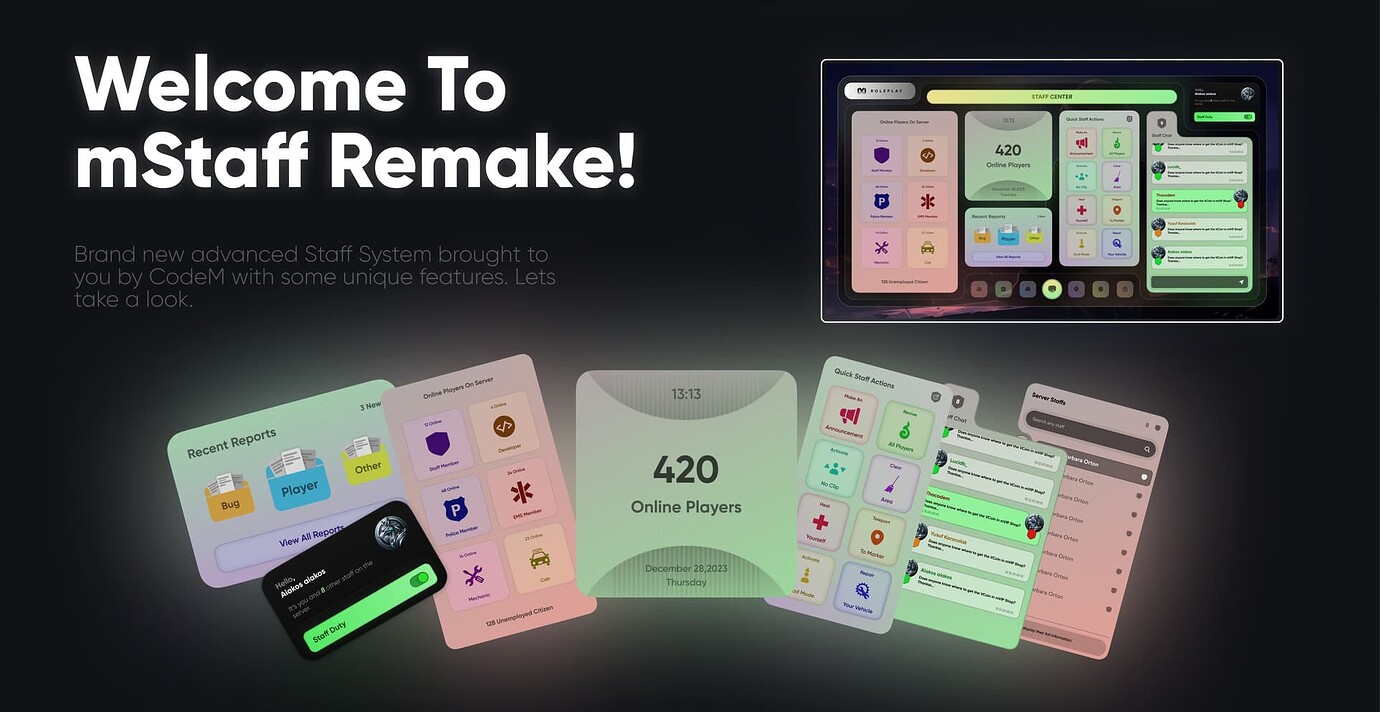 CodeM mStaff Remake | ESX - QB | ( Advanced Staff System ) - FiveM ...