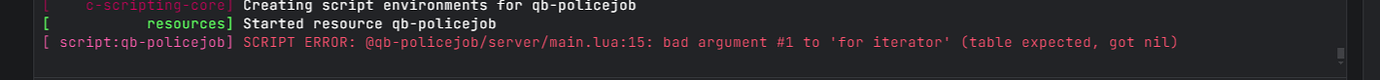 How do i fix the errors with qb-policejob? its signaling like 15 and 95 ...