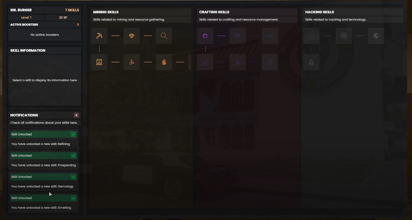 Skill Tree | BURGERMODS.COM | Fivem Script | QB QBOX ESX STANDALONE ...