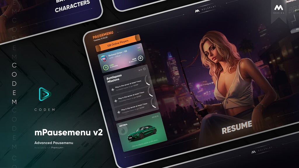 CodeM mPausemenu v2 (Advanced Pausemenu) ESX QB - FiveM Releases - Cfx.re Community