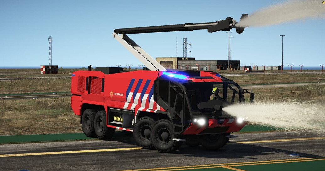 Runway Rescue Unit - Extendable Arm - 3 Water Monitors [Smart Vehicle ...