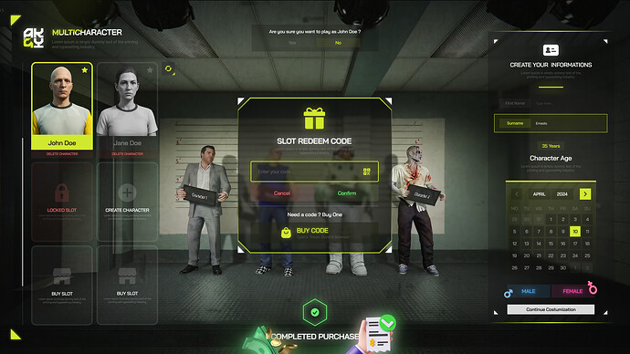 Multicharacter | Character Voice, Animation, Levels & Tebex Slot Sales ...