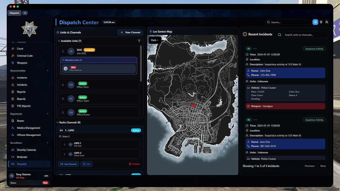 [QBCore] [Qbox] [ESX] [OX] Advanced MDT and Dispatch System (Police, EMS, DOJ, Fire, and More ...