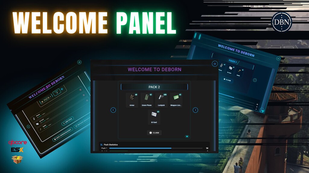 Welcome Panel [ESX/QB] - FiveM Releases - Cfx.re Community