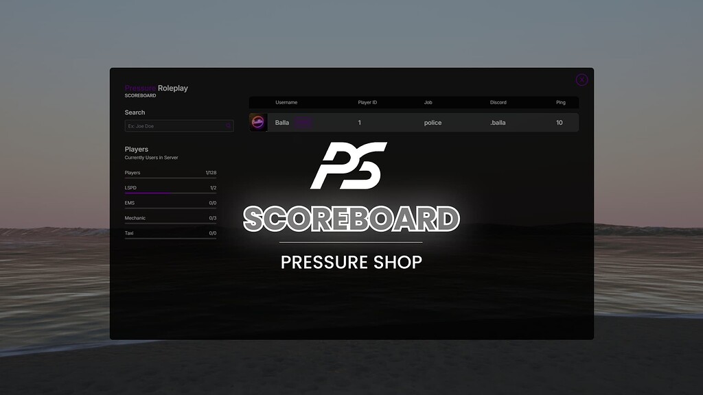 Prs-Scoreboard | ESX/QB-Core | Responsive | Easy Configuration - FiveM ...
