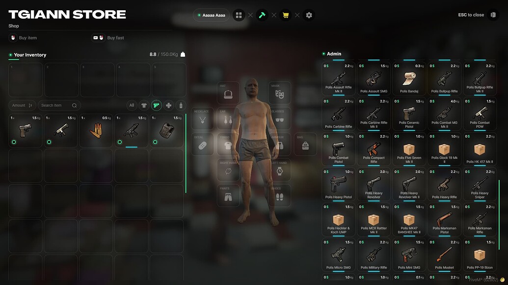 [PAID] Inventory + Clothing - Releases - Cfx.re Community