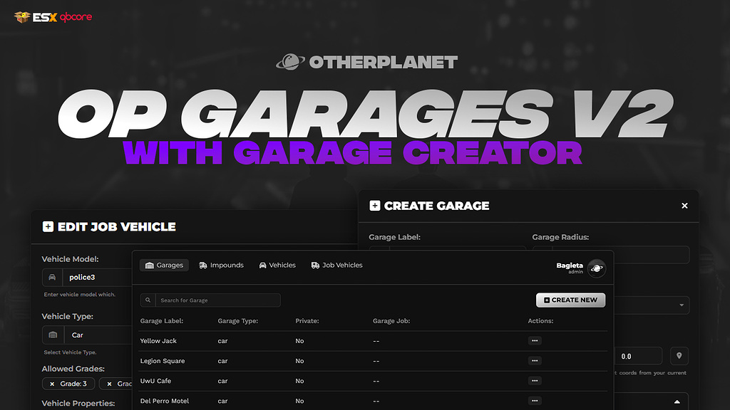 OP Garages V2 - With In-Game Creator! - FiveM Releases - Cfx.re Community