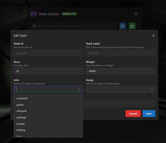 [ESX/QB/QBX] Stash Creator | Stash Viewer | View Stashes in DB in Game ...