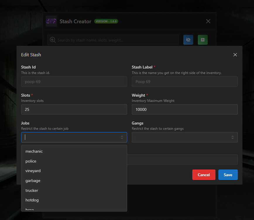 [ESX/QB/QBX] Stash Creator | Stash Viewer | View Stashes in DB in Game ...