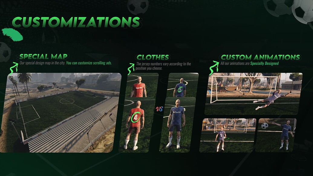 [QB/ESX] Football / Soccer | Map - Cloths - Anims - FiveM Releases ...