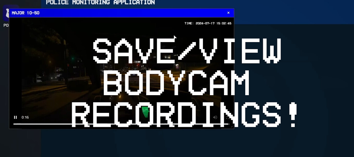 📷 BodycamV | Dashcams/Bodycams/CCTV With Recordings! - FiveM Releases - Cfx.re Community