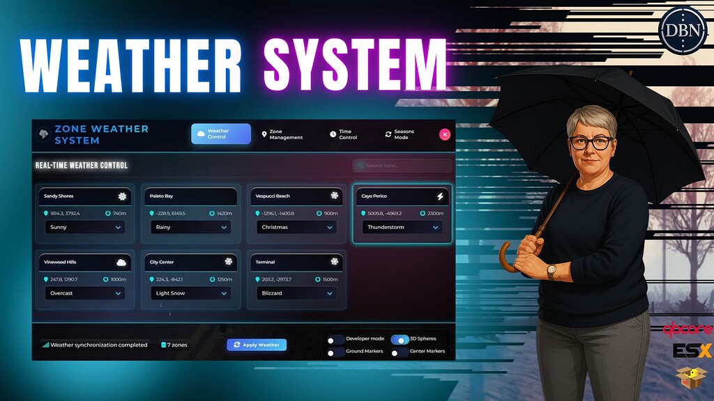 Zone Weather System v2.0 [ESX/QB/QBOX] Now with Time Control AND Season ...