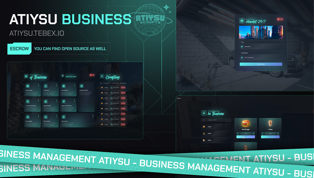 [QBCore & ESX] Business Management | Advanced Business Management Job - FiveM Releases - Cfx.re ...