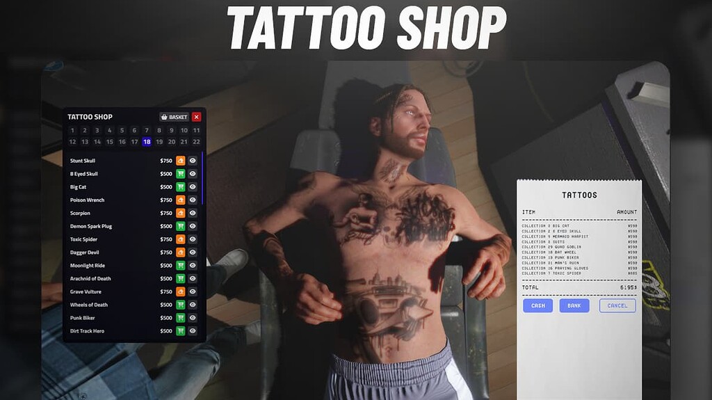 [PAID][ESX/QB] vms_tattooshop 2.0.0 - ADVANCED TATTOO SHOPS, MANAGEMENT ...