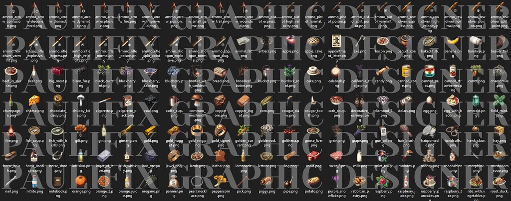 Full Pack of Colorful Inventory Icons by Paulifix #1 - RedM Releases ...
