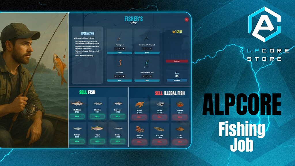 [PAID] Alpcore Fishing Job [QB-CORE/ESX] - FiveM Releases - Cfx.re ...