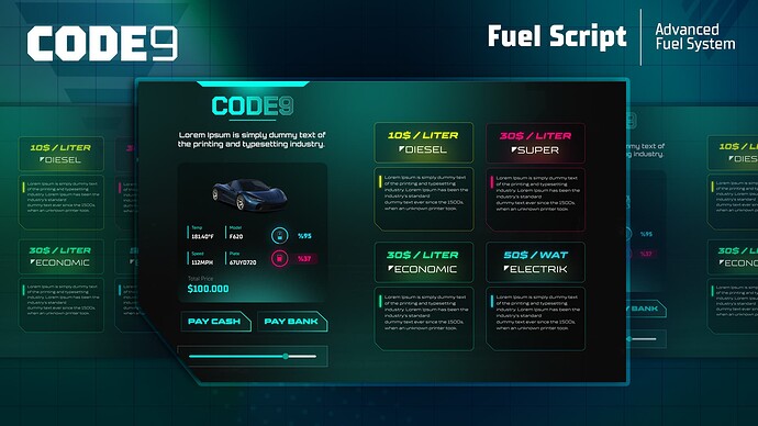 [PAID] Code9 - Advanced Fuel System - FiveM Releases - Cfx.re Community