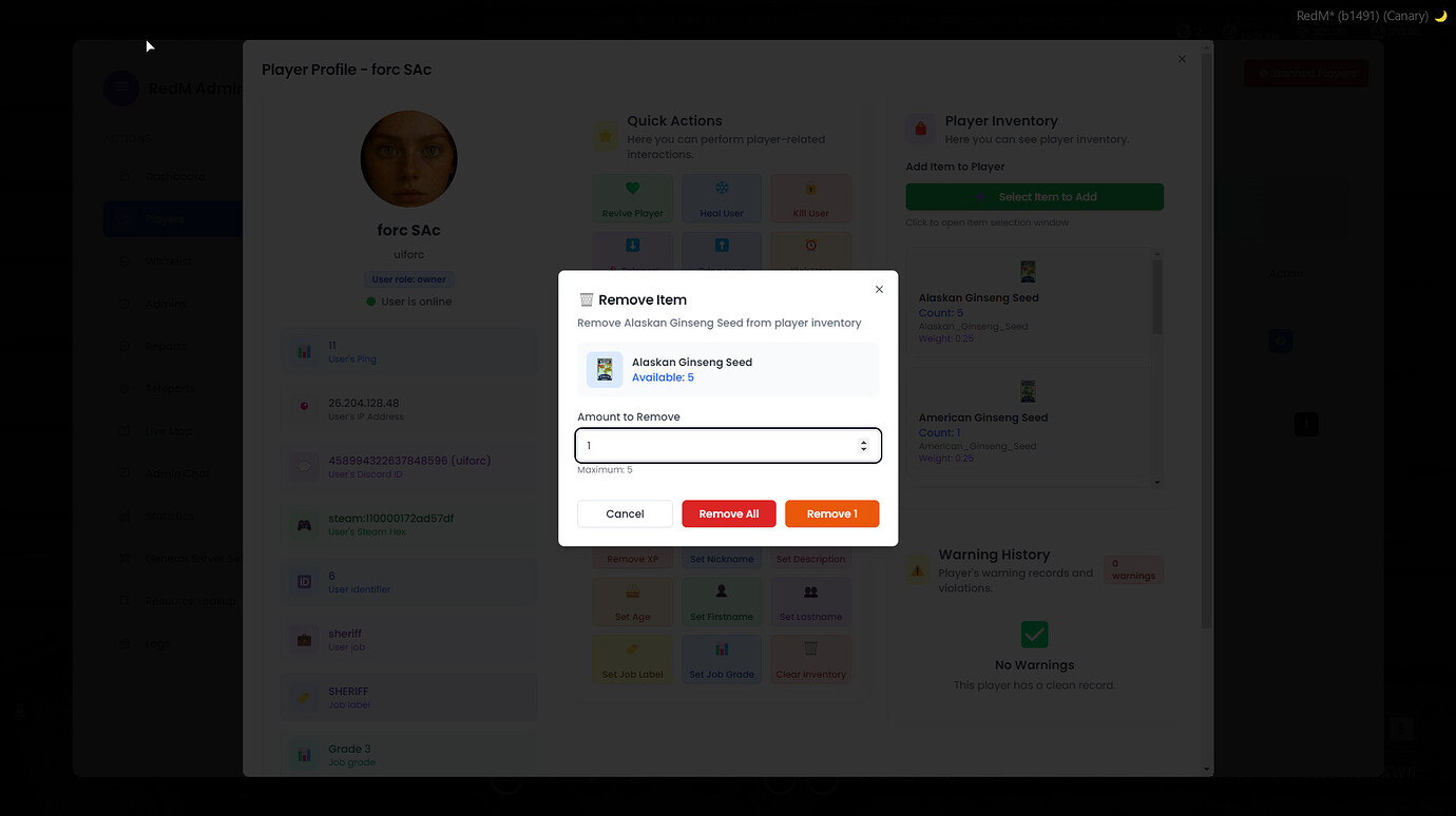 Premium Admin Menu & Report, Whitelist, Livemap & more | CAS - RedM ...