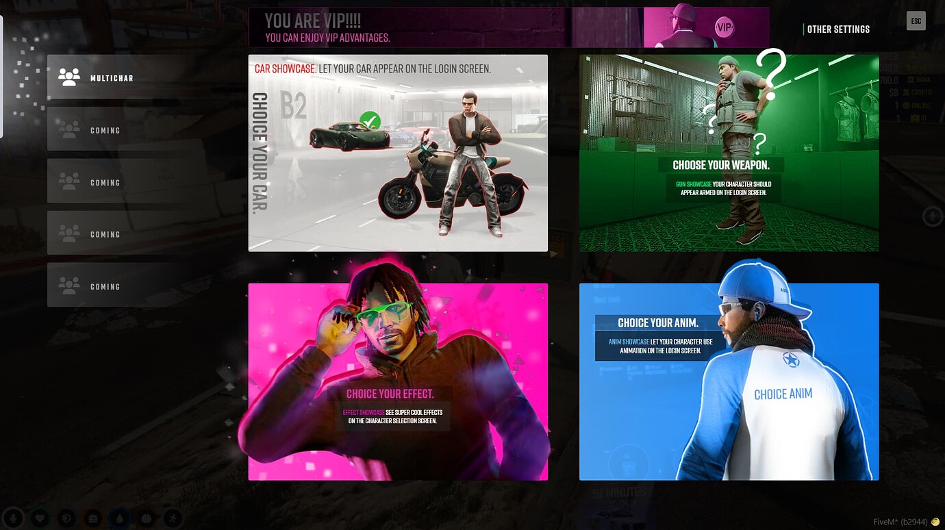 Advanced Multicharacter VIP Feature Extreme Detail - uniqers-multicharacter #esx #qbcore # ...