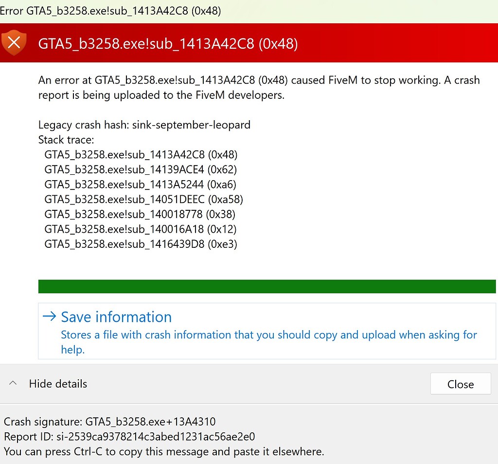 crashes - FiveM Client Support - Cfx.re Community