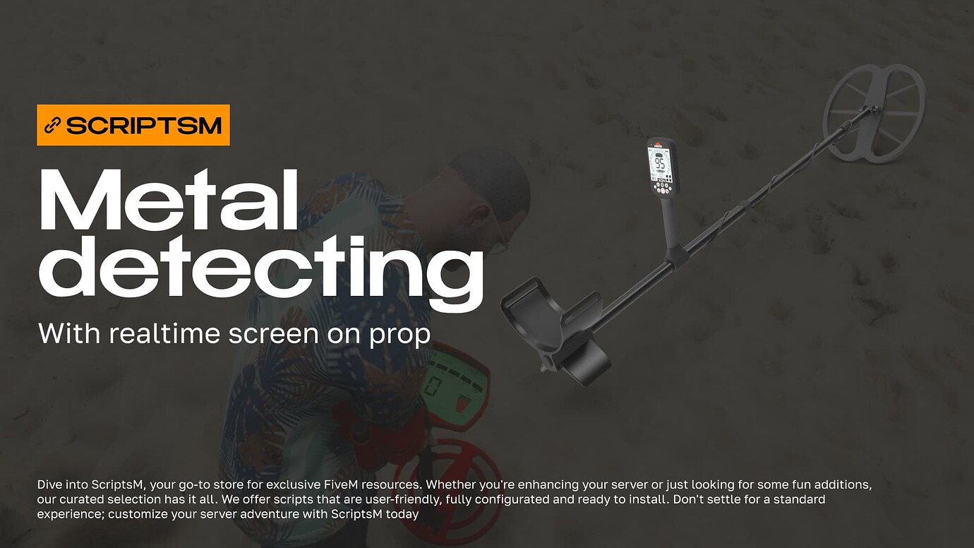 [ESX, QB, ANY F.W] Realistic Metal Detecting - FiveM Releases - Cfx.re Community