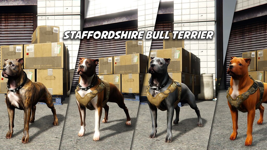 Staffordshire Bull Terrier - Addon Dog Ped - FiveM Releases - Cfx.re ...