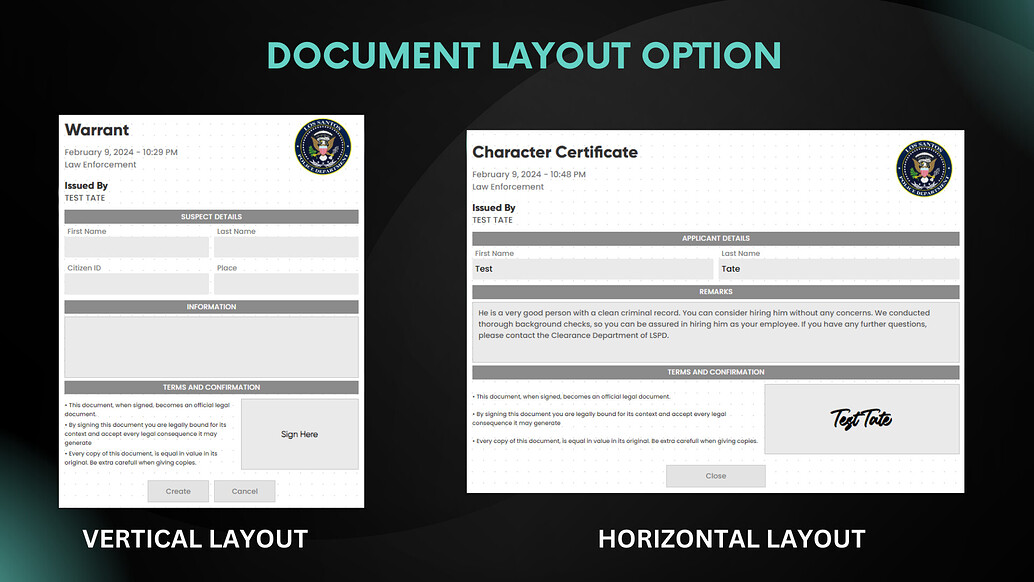 Advanced Document System | QB - ESX - FiveM Releases - Cfx.re Community