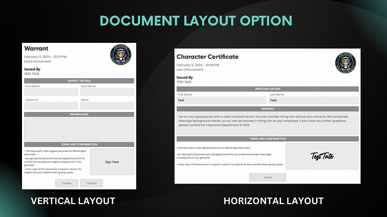 Advanced Document System | QB - ESX - FiveM Releases - Cfx.re Community
