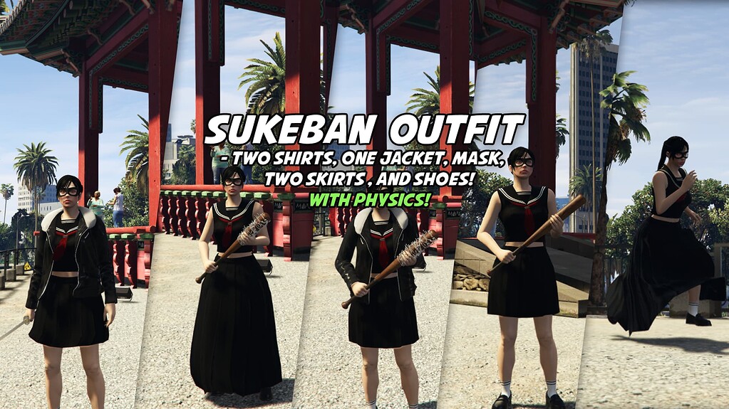 Sukeban Female Gang Weapon + Outfit Pack - FiveM Releases - Cfx.re ...