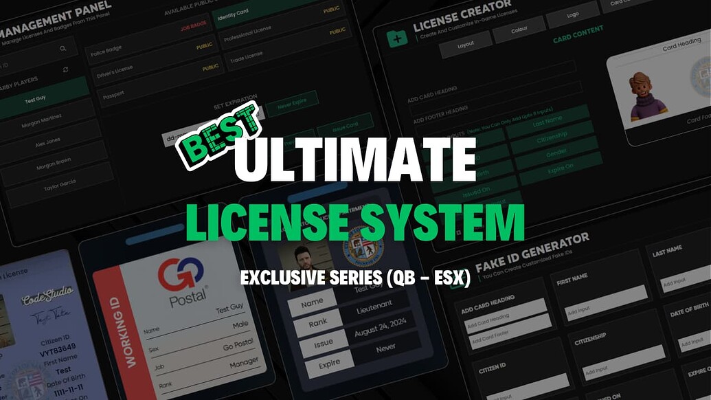 Ultimate License System | One and Only - FiveM Releases - Cfx.re Community