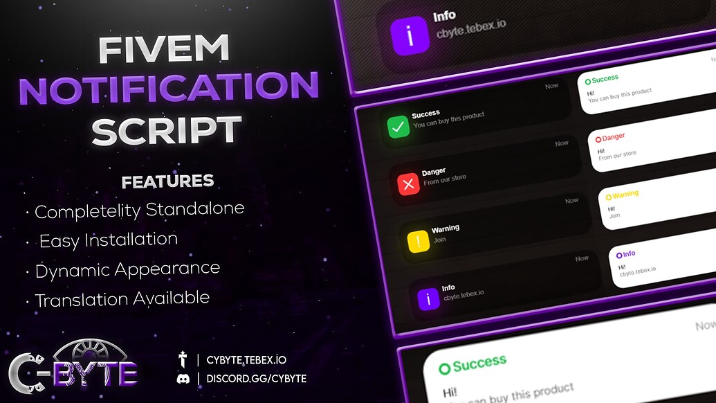 [PAID] Modern & Clean Notify - FiveM Releases - Cfx.re Community