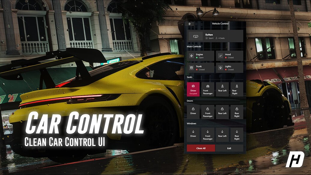 Car Control UI, clean UI - FiveM Releases - Cfx.re Community