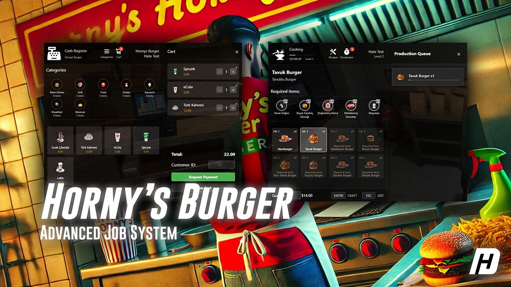Hornys Burger Job - FiveM Releases - Cfx.re Community