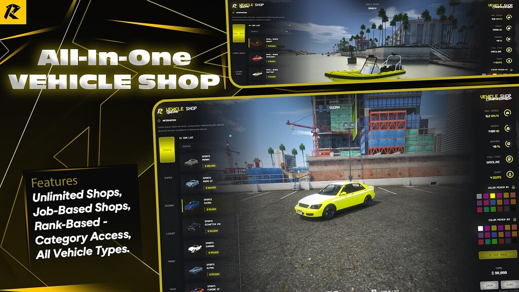 Vehicle Shop [ESX, QBCORE, QBOX] - FiveM Releases - Cfx.re Community