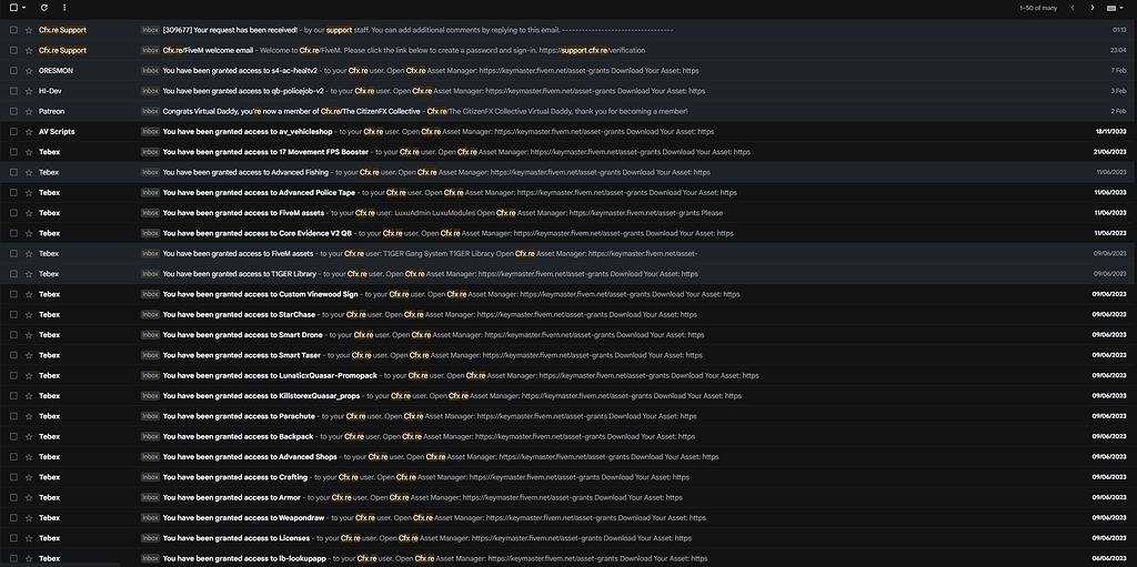 My cfx and keymaster account is gone and 60+ paid assets disppeared ...
