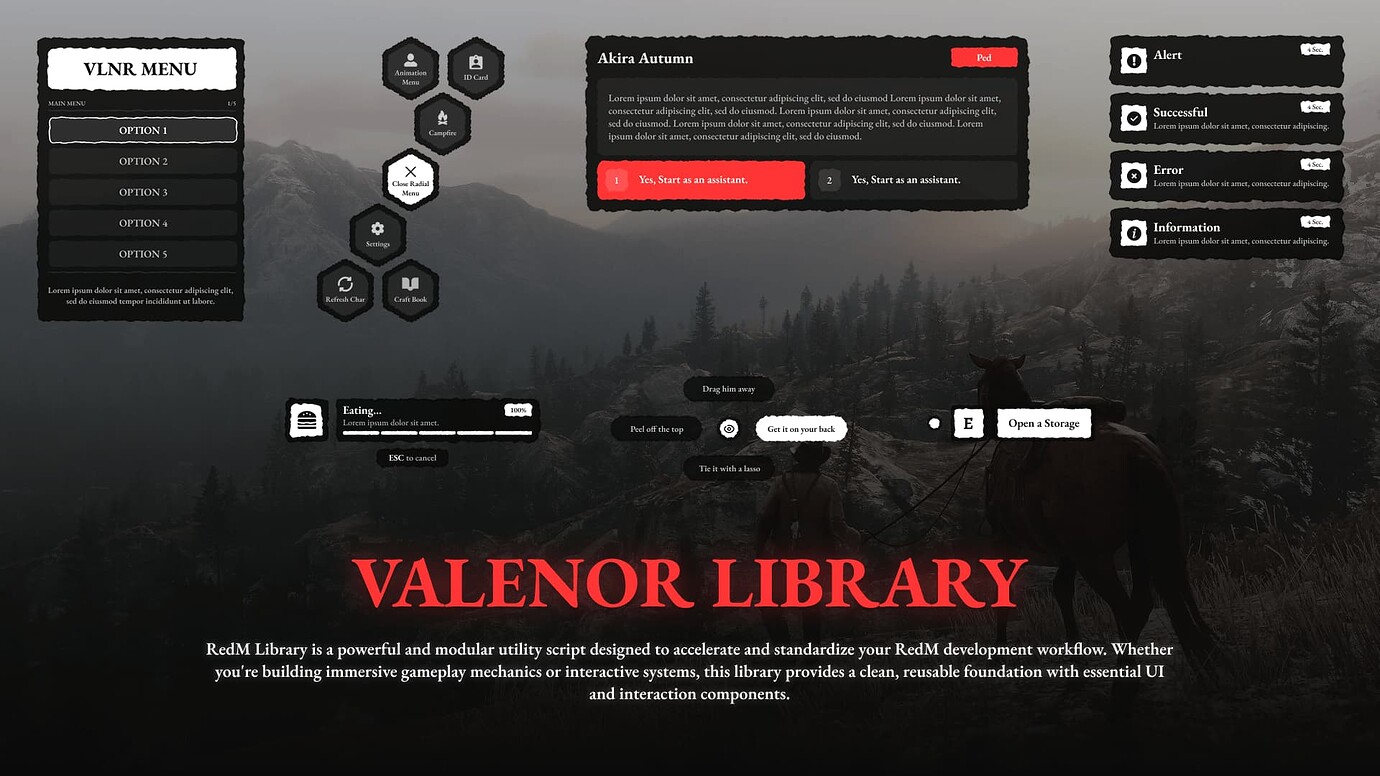 V-Library | Target | Radial Menu | Notification | Default Menu | Notify ...