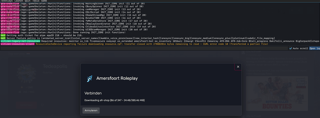 Fivem not ''Loading'' when trying to connect to a server - FiveM Client ...