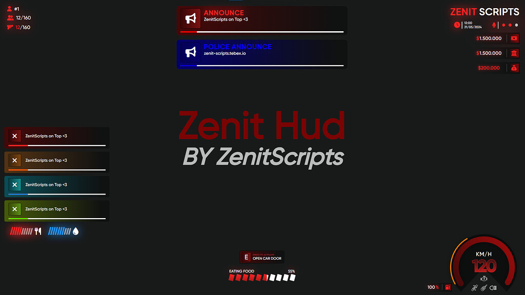 [RELEASE][PAID] Zenit_Hud - Advanced Hud System - FiveM Releases - Cfx.re Community