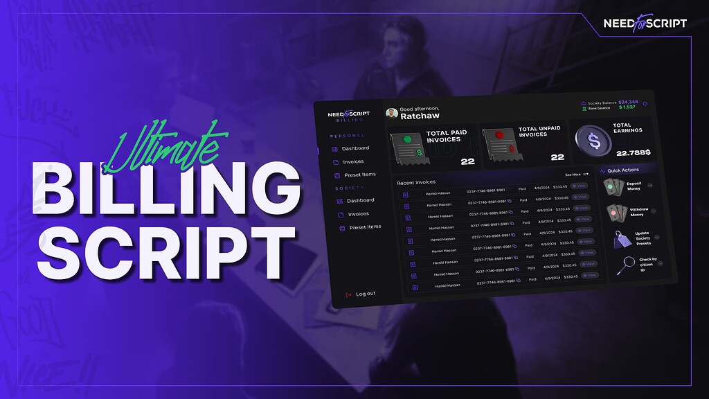 [ESX/QB/QBOX] Advanced Billing Script - FiveM Releases - Cfx.re Community