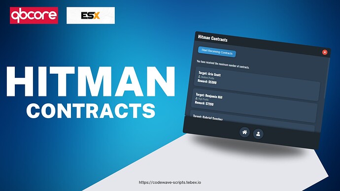 [ESX & QBCORE] Hitman Contracts! - FiveM Releases - Cfx.re Community