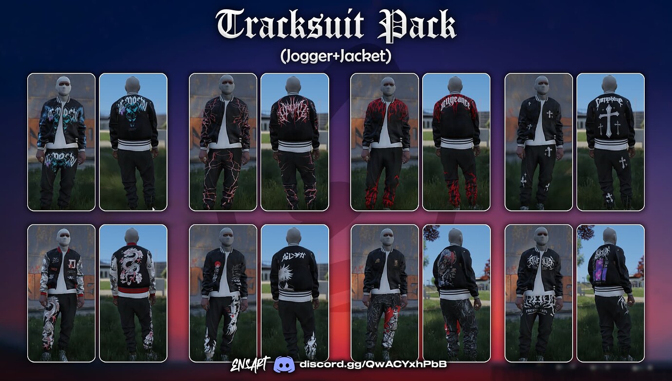 [PAID] Tracksuit Pack (8 Jacket + 8 Jogger) - FiveM Releases - Cfx.re ...