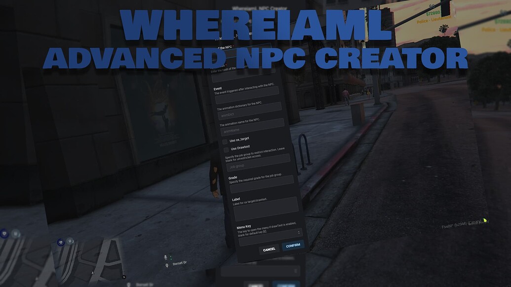 WhereiamL Advanced NPC Creator - FiveM Releases - Cfx.re Community