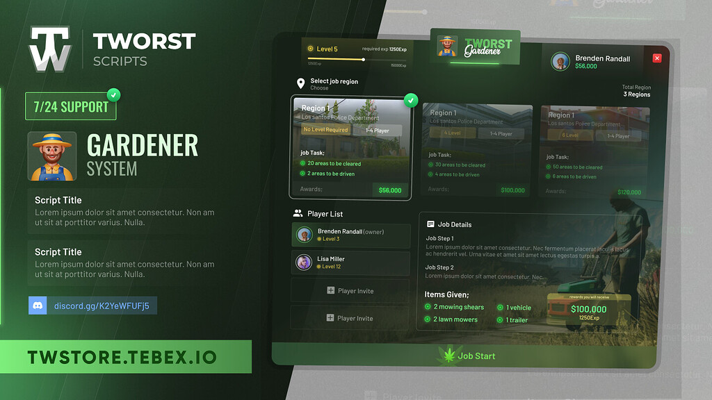 Multiplayer Gardener Job - FiveM Releases - Cfx.re Community Multiplayer Gardener Job - FiveM Releases - Cfx.re Community