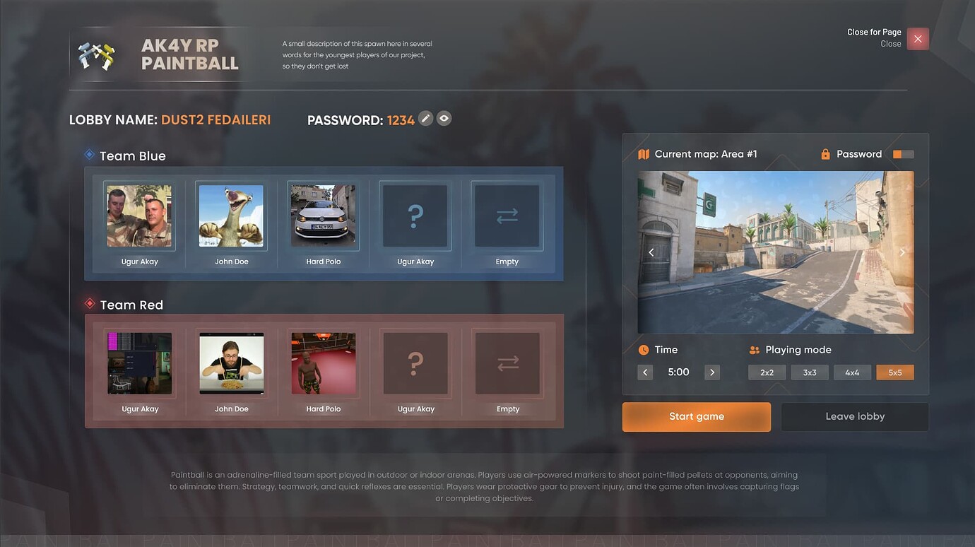 [QB/ESX] Advanced Paintball | Create Lobby & 3 Special HUD - FiveM ...